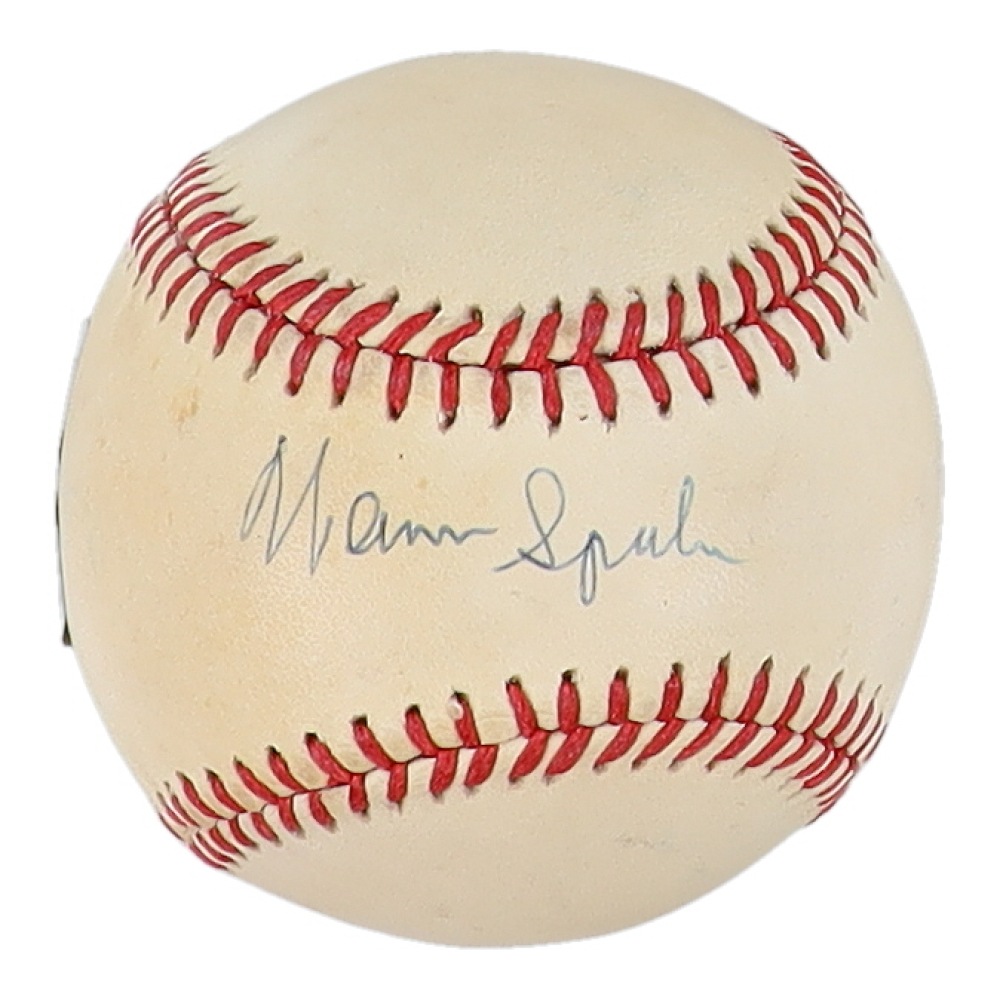 Warren Spahn Signed ONL Baseball (Beckett) | Pristine Auction