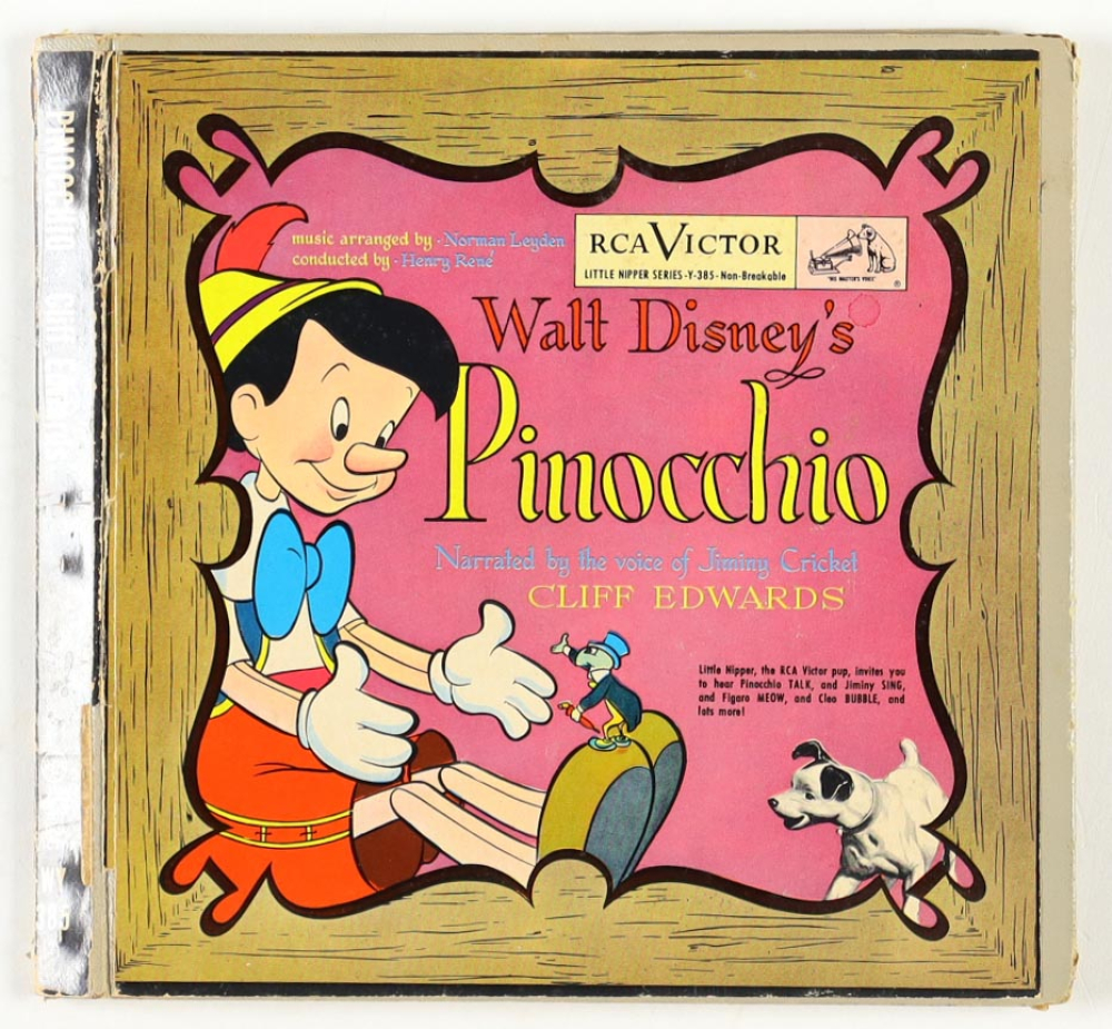 Vintage 1947 Walt Disney's "Pinocchio" Vinyl Record Book | Pristine Auction