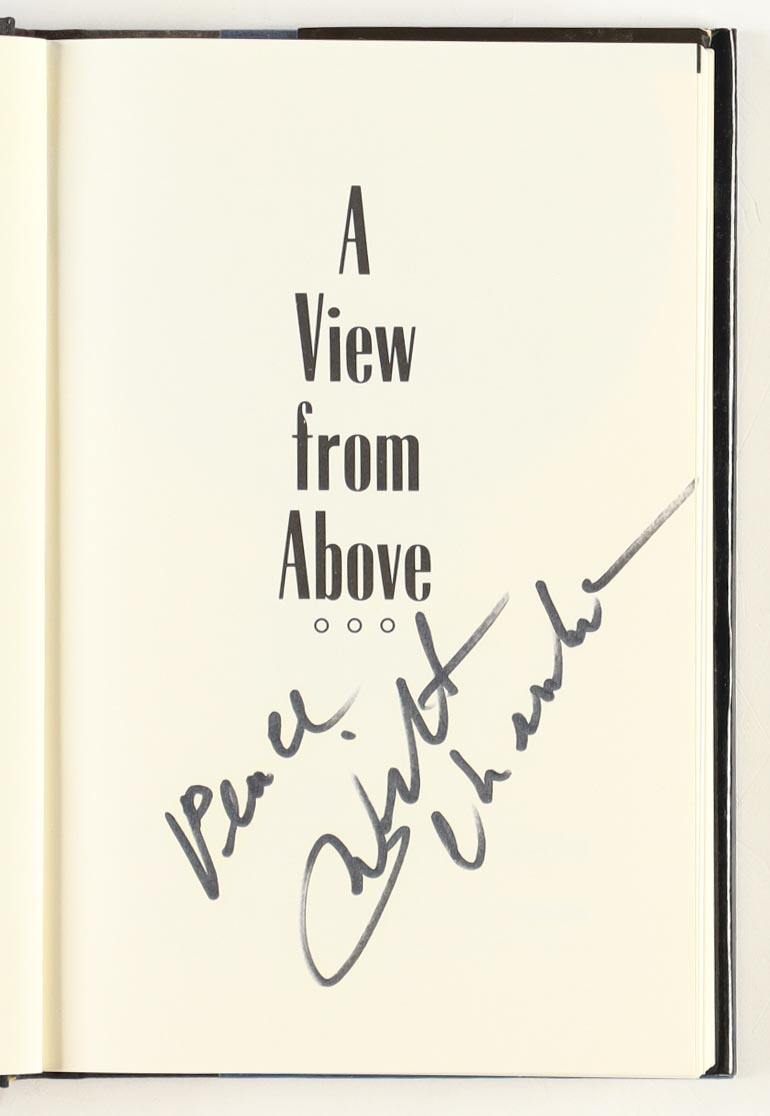Wilt Chamberlain Signed "A View From Above" Hard Cover Book Inscribed ...