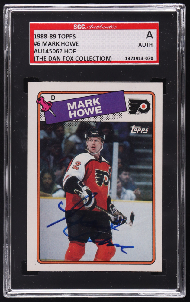 Mark Howe Signed 1988-89 Topps #6 DP (SGC) | Pristine Auction