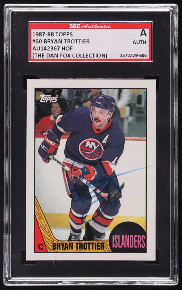 Bryan Trottier Signed 1987-88 Topps #60 (SGC) | Pristine Auction