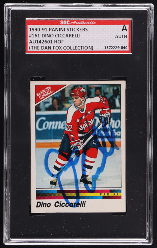 Dino Ciccarelli Signed 1990-91 Panini Stickers #161 (SGC) | Pristine ...