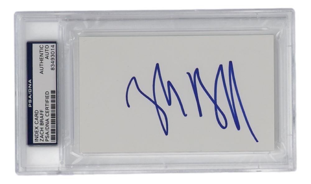 Zach Braff Signed 3x5 Index Card (PSA) | Pristine Auction