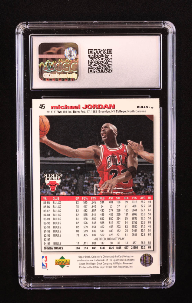 Michael Jordan 1995-96 Collector's Choice #45 (CGC 9) | Pristine Auction