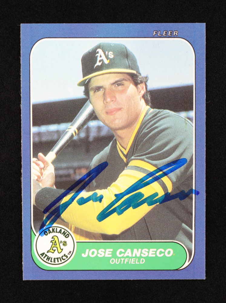 Jose Canseco Signed 1986 Fleer Update #U20 (Beckett) | Pristine Auction Jose Canseco Signed 1986 Fleer Update #U20 (Beckett) | Pristine Auction