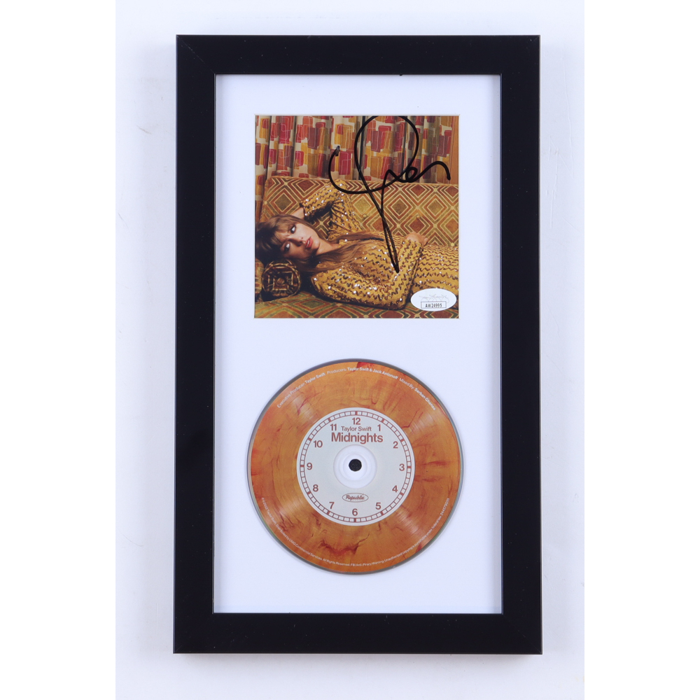 Taylor Swift Signed Custom Framed "Midnights" CD Album Insert Display ...