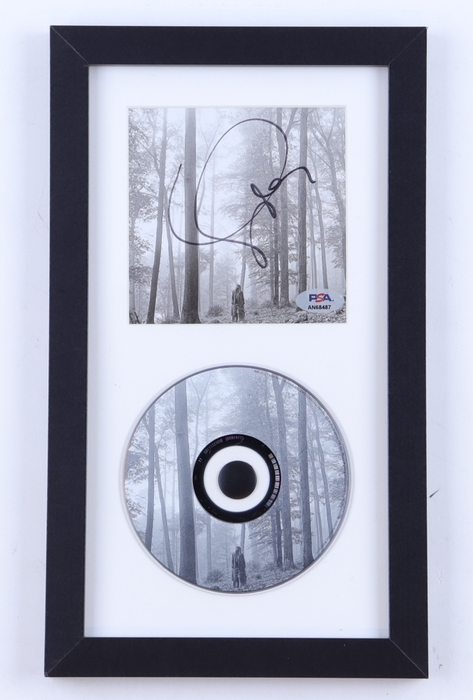 Taylor Swift Signed Custom Framed "Folklore" CD Album Insert Display ...