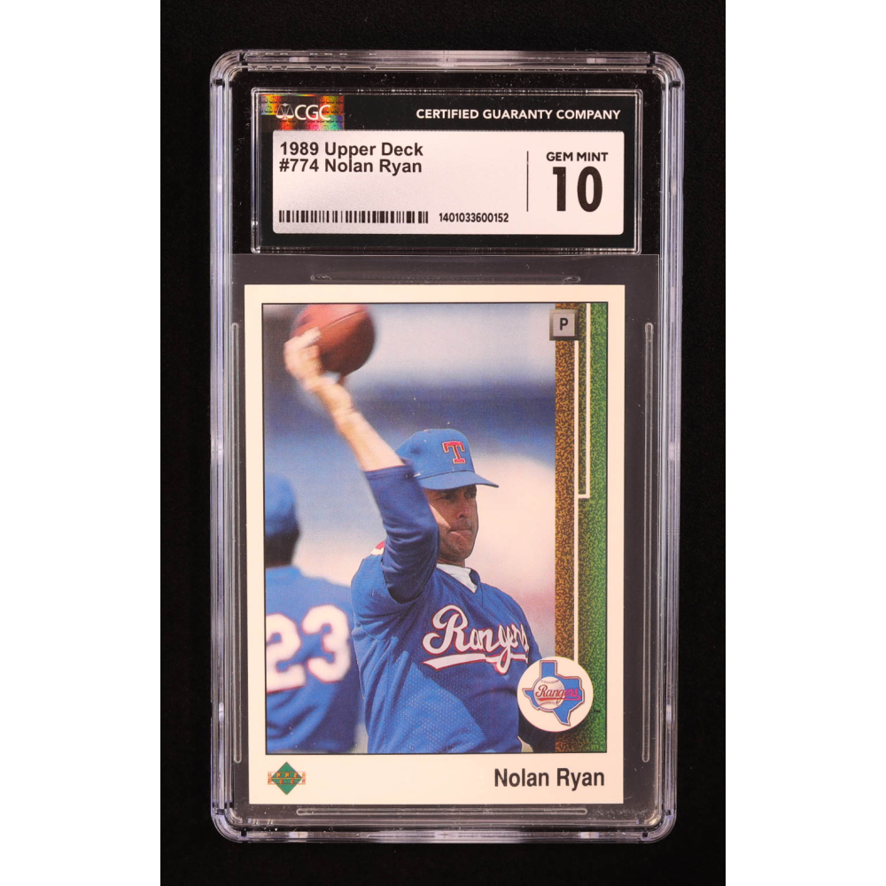 Nolan Ryan 1989 Upper Deck #774 / Throwing Football (CGC 10) | Pristine ...