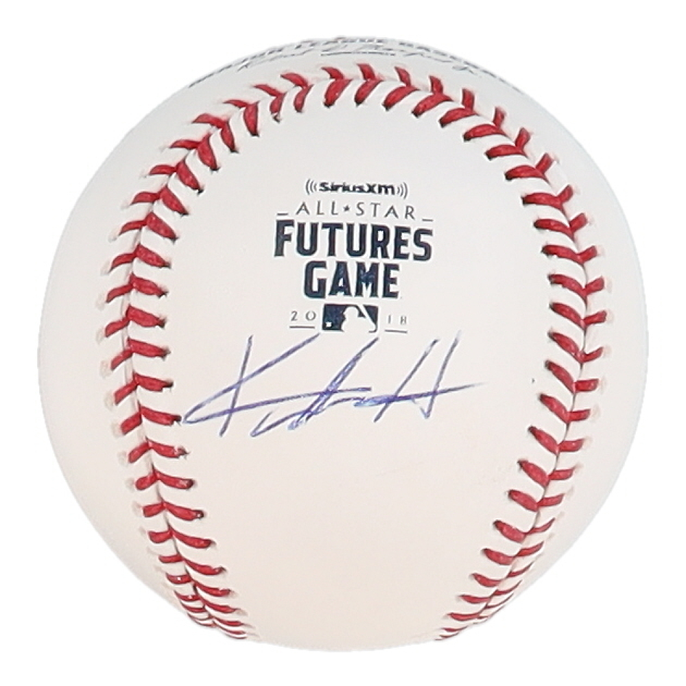 Keston Hiura Signed OML 2018 All-Star Futures Game Logo Baseball (PSA ...