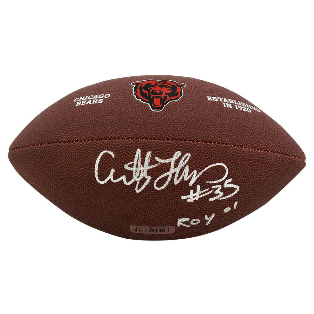 Anthony Thomas Signed Bears Logo Football Inscribed "ROY '01" (Schwartz ...