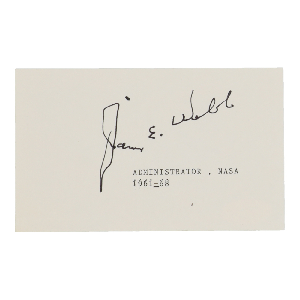 James E. Webb Signed Index Card (JSA) | Pristine Auction