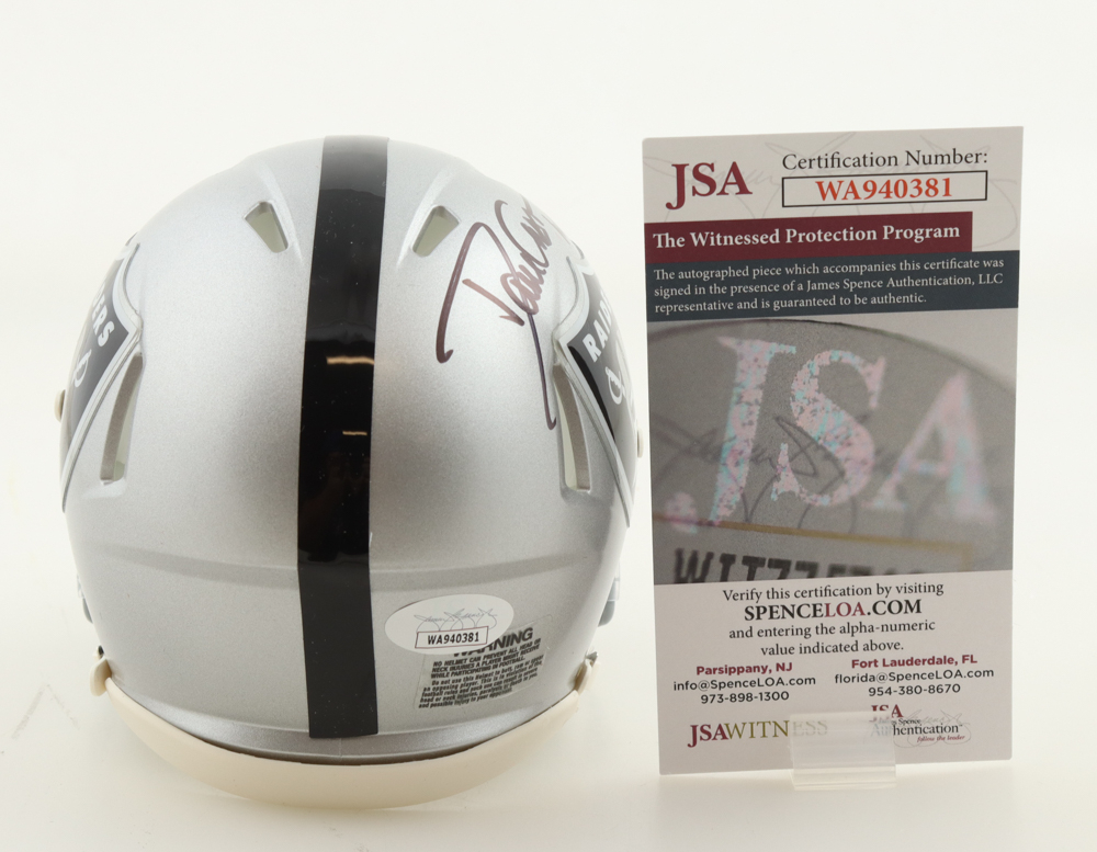 Dave Casper Signed Raiders Speed Mini Helmet Inscribed "HOF 02" (JSA ...
