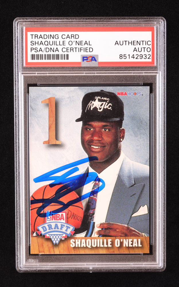Shaquille O'Neal Signed 1992 Hoops #A RC (PSA) | Pristine Auction