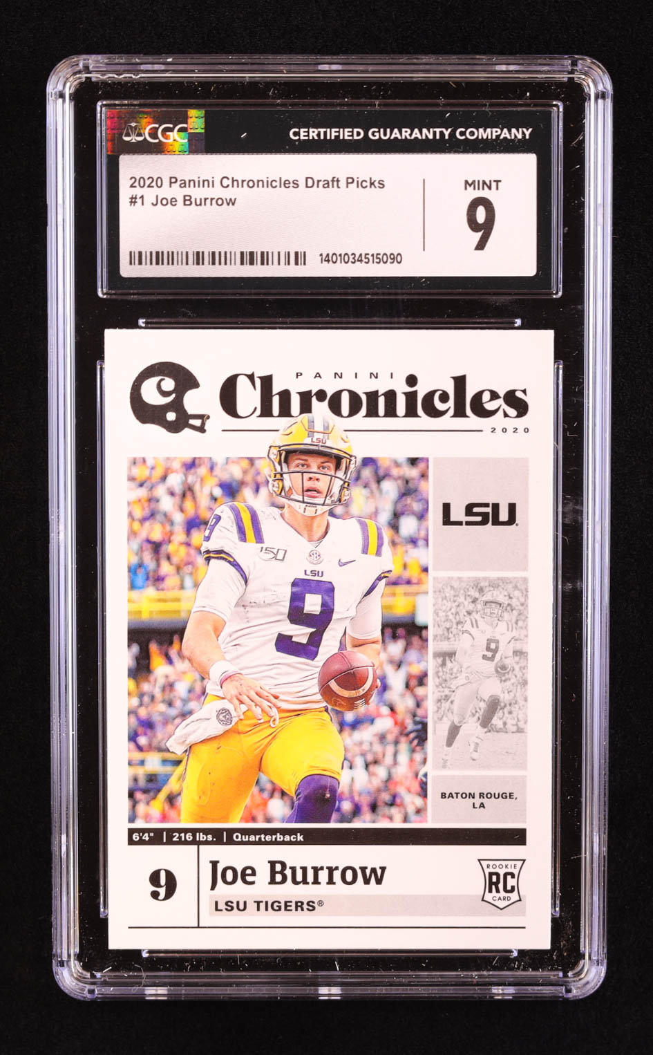 Joe Burrow 2020 Panini Chronicles Draft Picks #1 RC (CGC 9) | Pristine ...