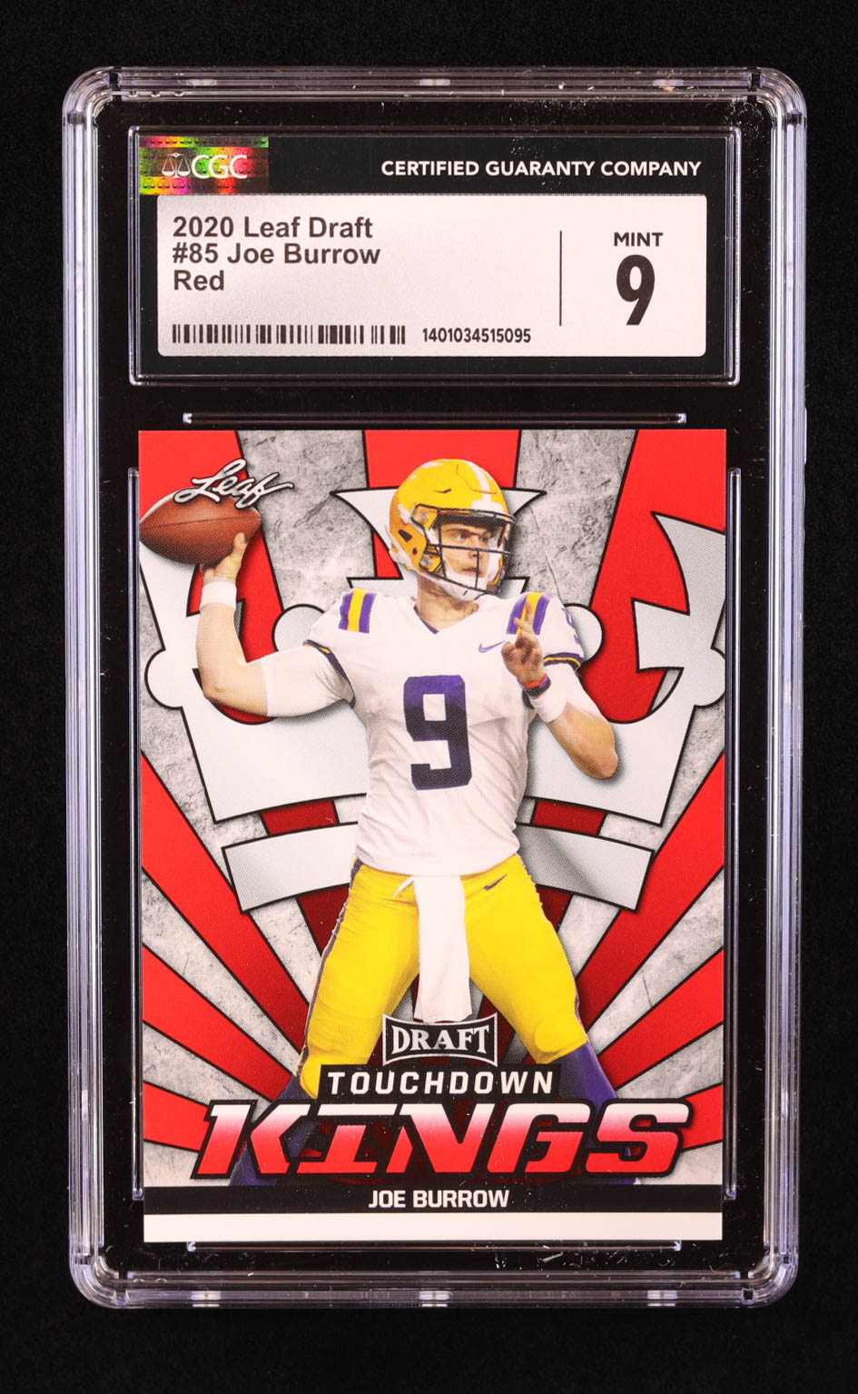 Joe Burrow 2020 Leaf Draft Red #85 TK RC (CGC 9) | Pristine Auction