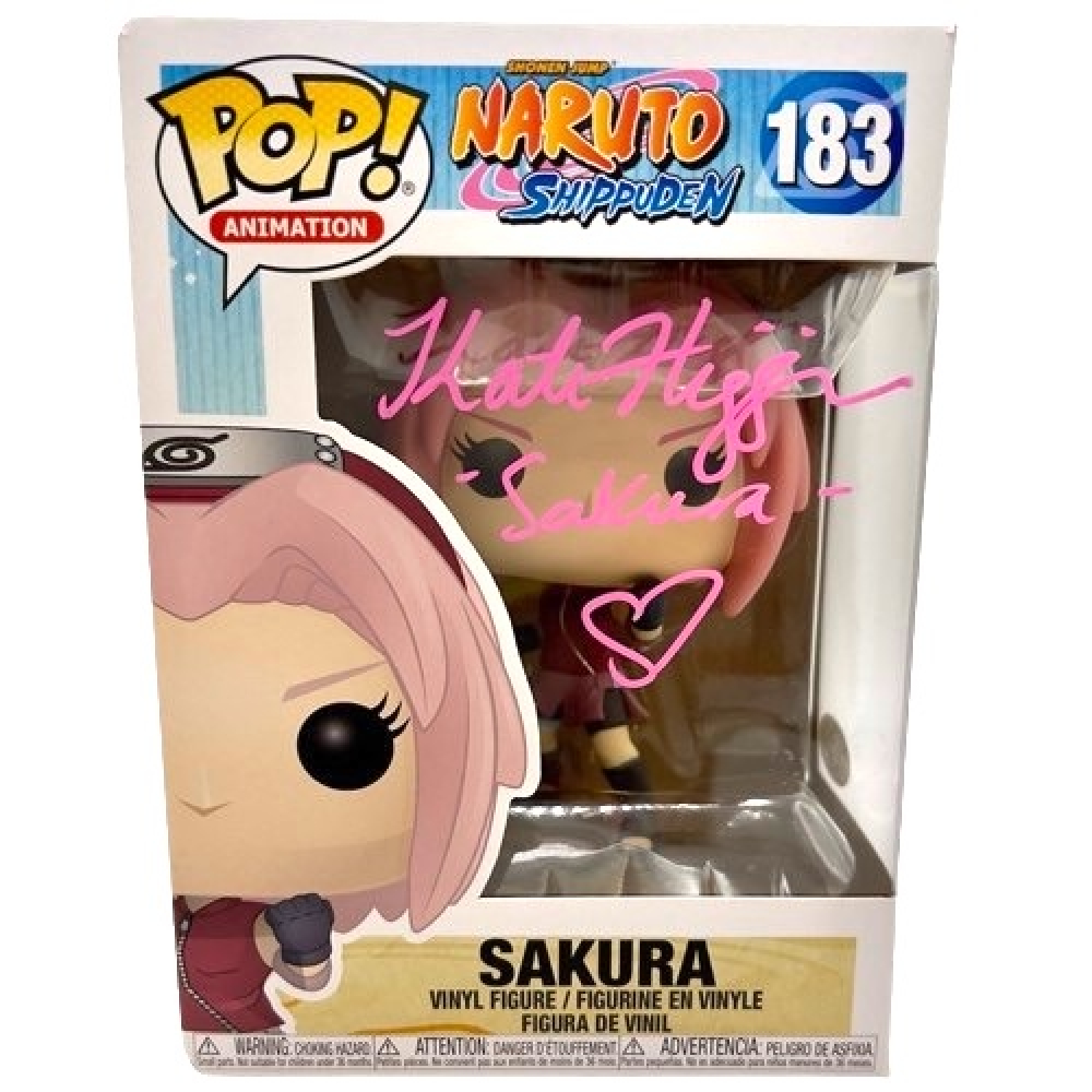 Kate Higgins Signed "Naruto Shippuden" #183 Sakura Funko POP! Vinyl ...