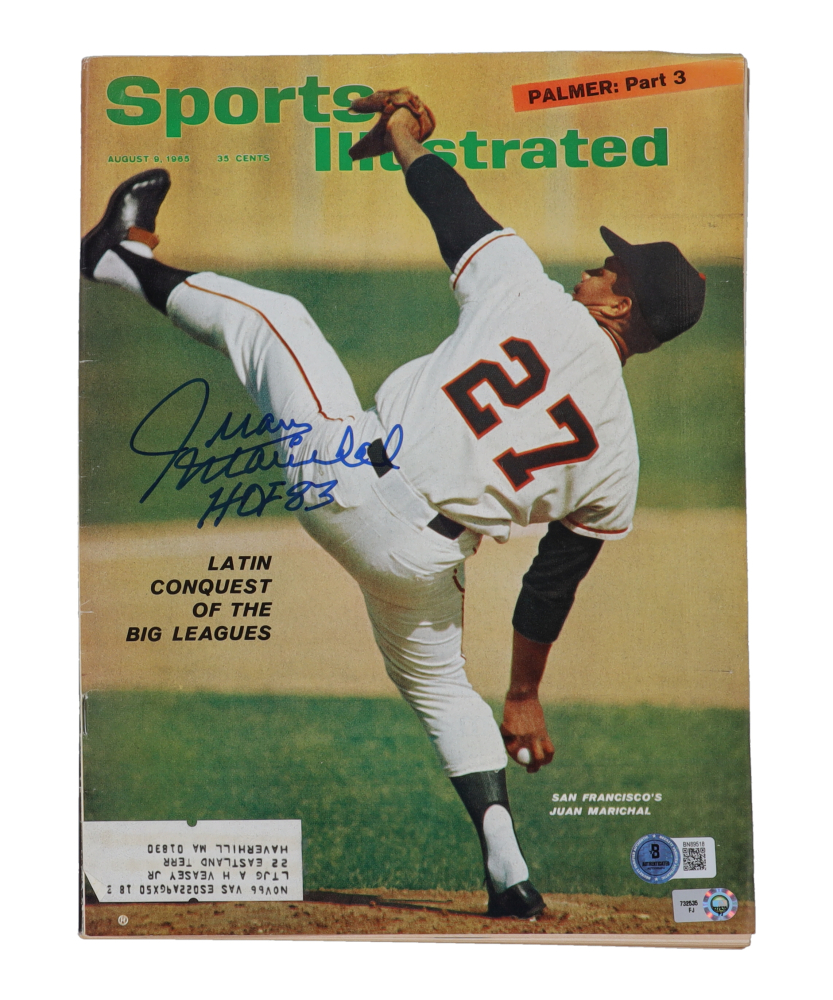 Juan Marichal Signed 1965 Sports Illustrated Magazine Inscribed "HOF 83 ...