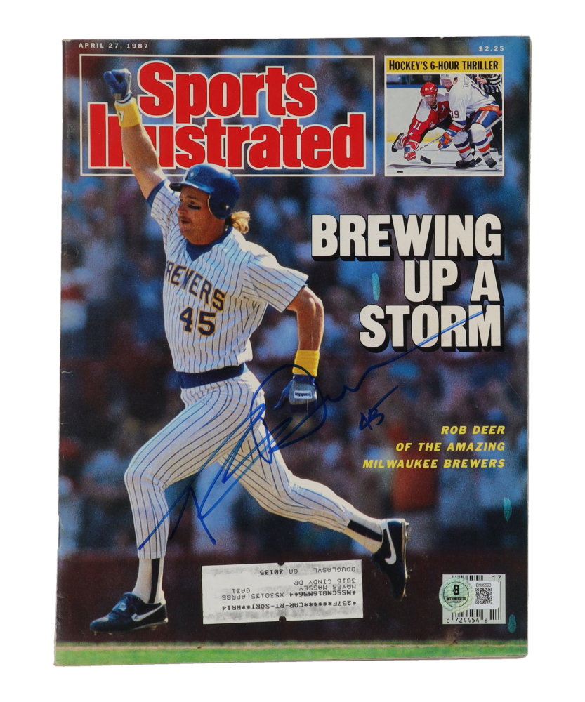 Rob Deer Signed 1987 Sports Illustrated Magazine (Beckett) | Pristine Auction