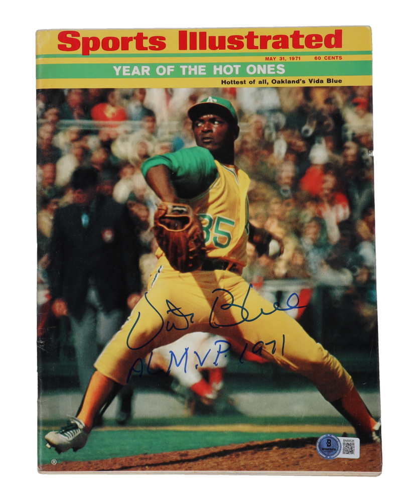 Vida Blue Signed 1971 Sports Illustrated Magazine Inscribed "AL MVP 1971" (Beckett) | Pristine ...