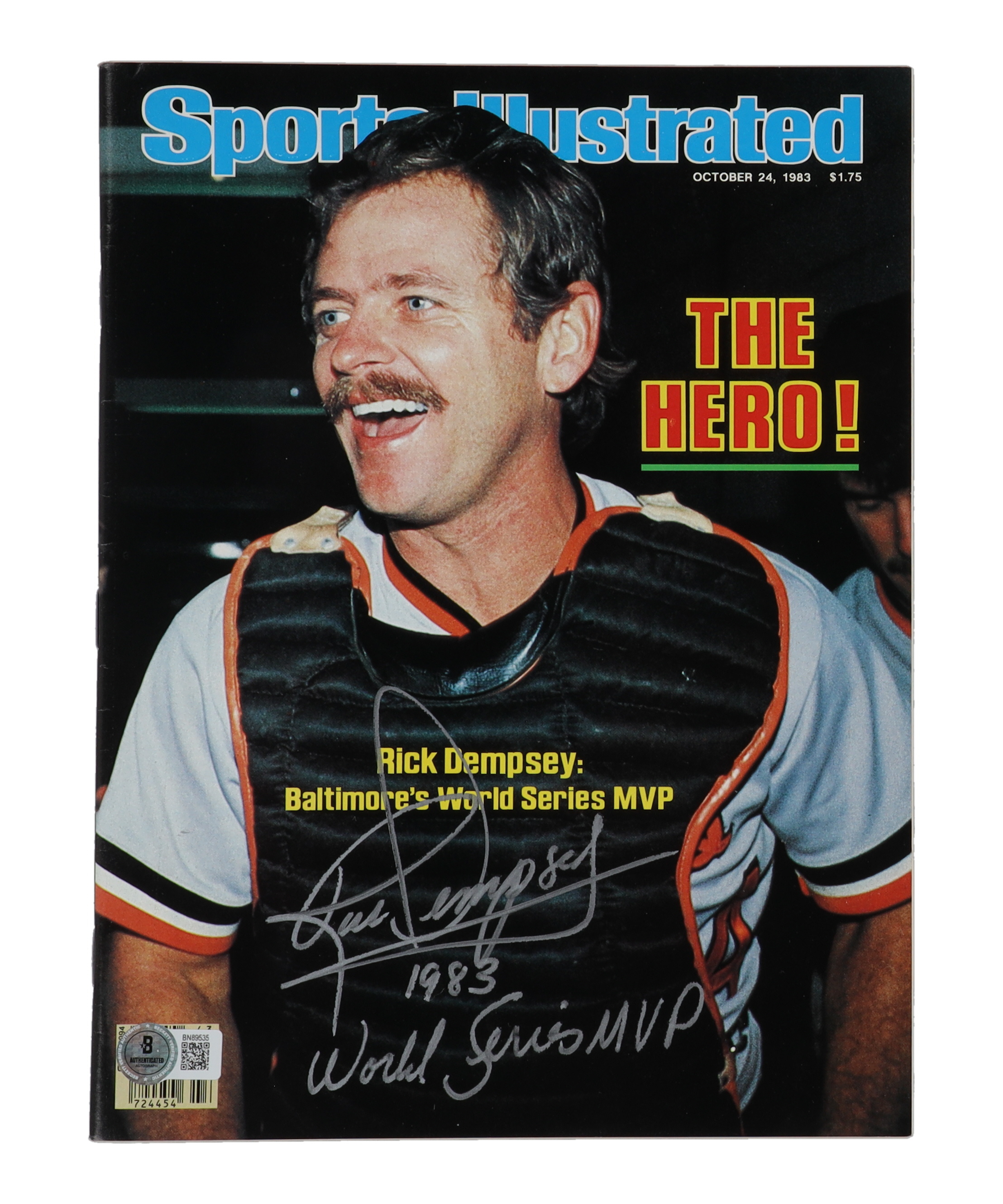 Rick Dempsey Signed 1983 Sports Illustrated Magazine Inscribed "1983 ...
