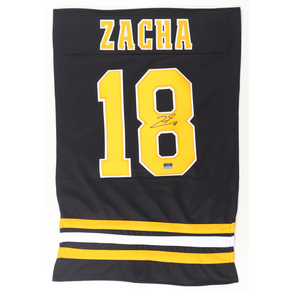 Pavel Zacha Signed #18 Jersey Swatch (Zacha) | Pristine Auction