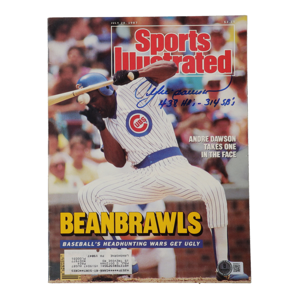 Andre Dawson Signed 1987 Sports Illustrated Magazine Inscribed "438 HR ...