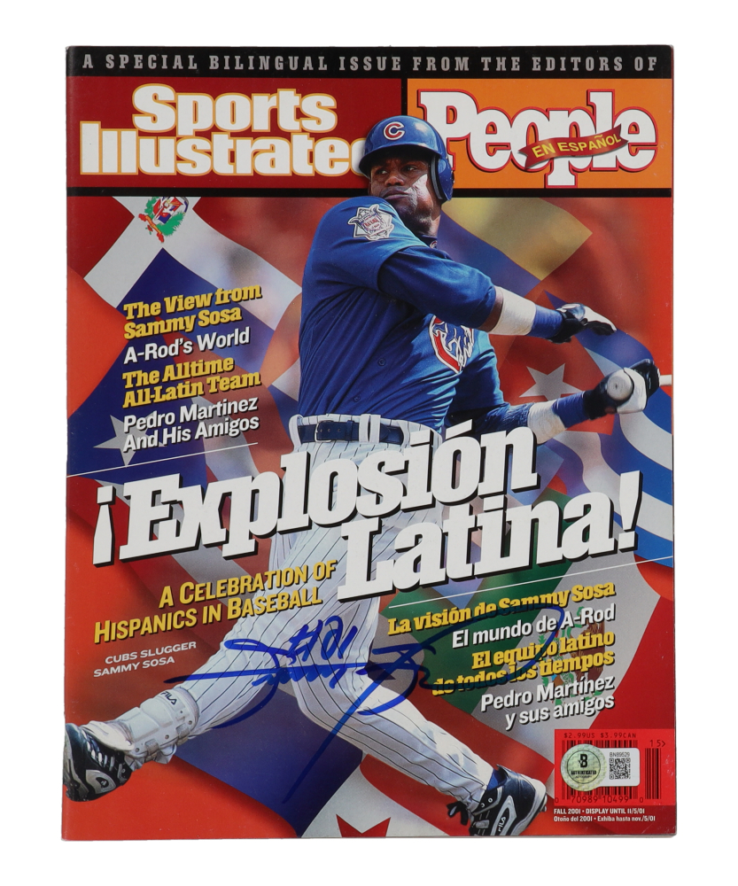 Sammy Sosa Signed 2001 Sports Illustrated / People En Espanol Magazine (Beckett) | Pristine Auction