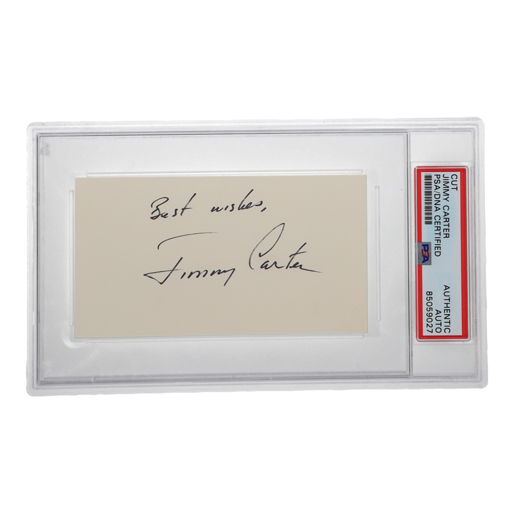 Jimmy Carter Signed Cut Inscribed "Best Wishes" (PSA) | Pristine Auction