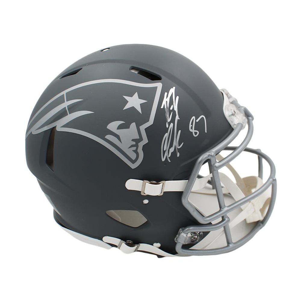 Rob Gronkowski Signed Patriots Full-Size Authentic On-Field Slate ...