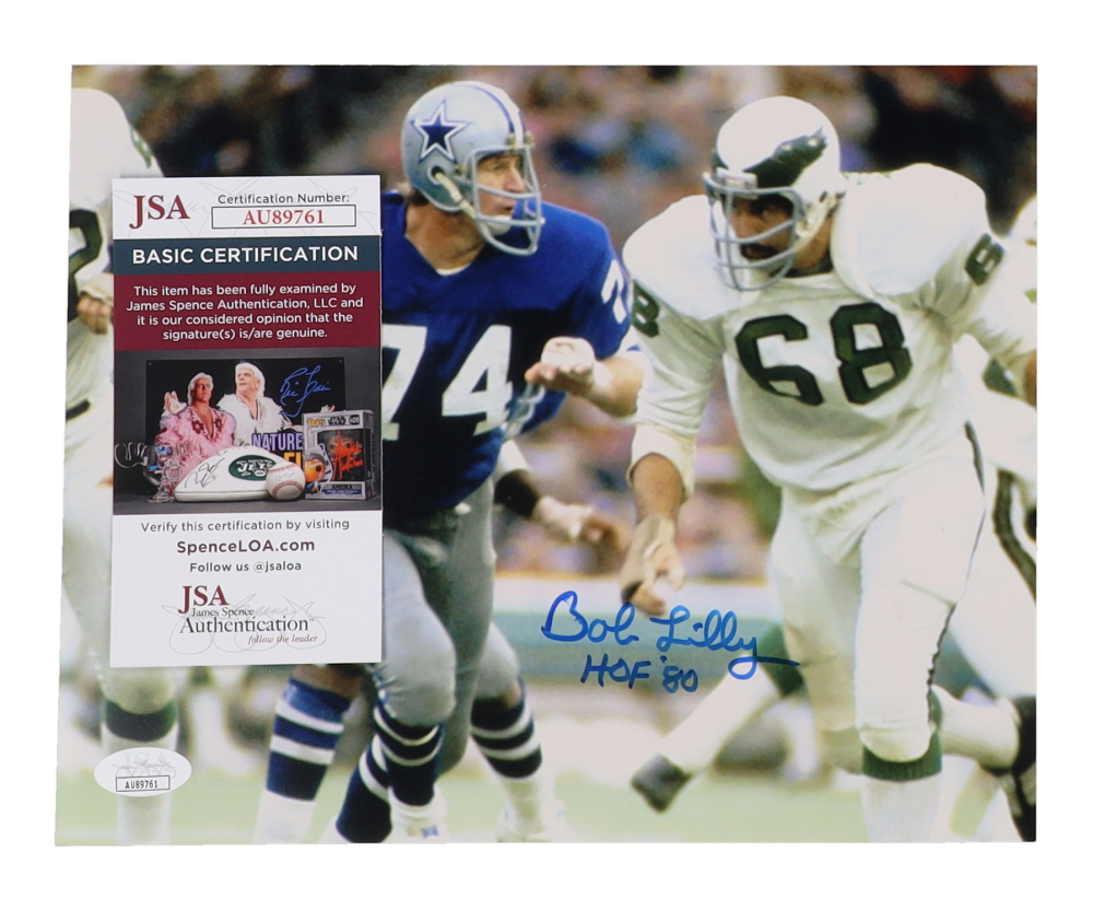 Bob Lilly Signed Cowboys 8x10 Photo Inscribed "HOF 80" (JSA) | Pristine ...