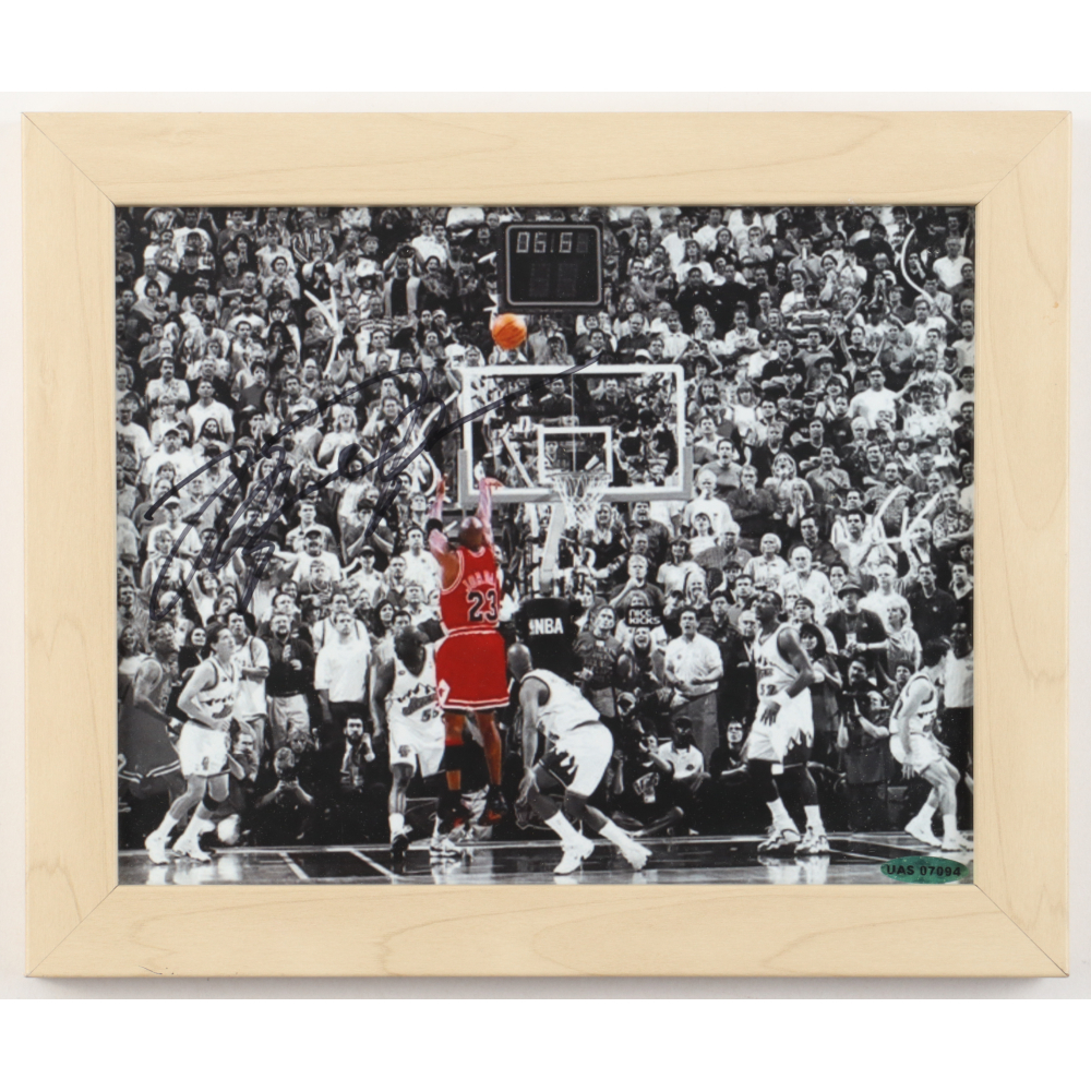 Michael Jordan Signed Bulls "The Last Shot" Custom Framed Photo (UDA) | Pristine Auction