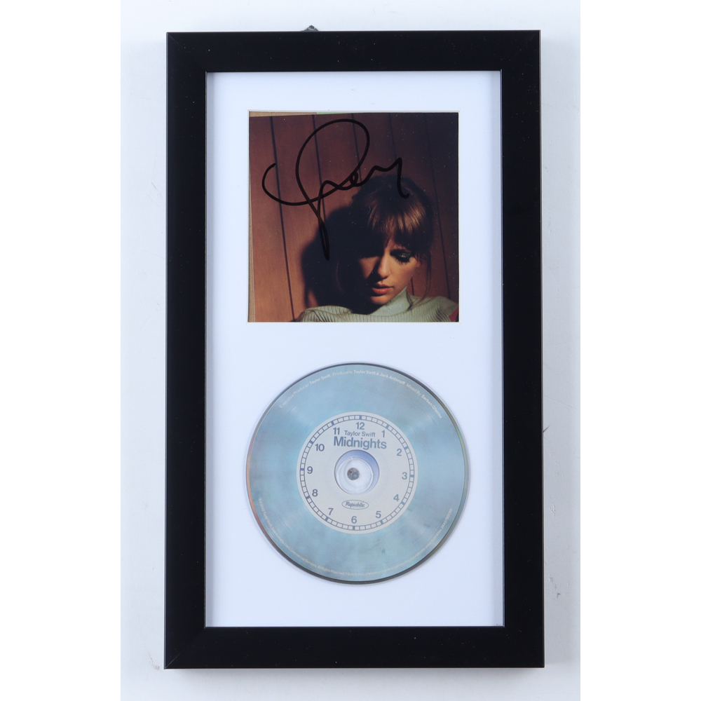 Taylor Swift Signed "Midnights" Custom Framed CD Album Cover Display ...