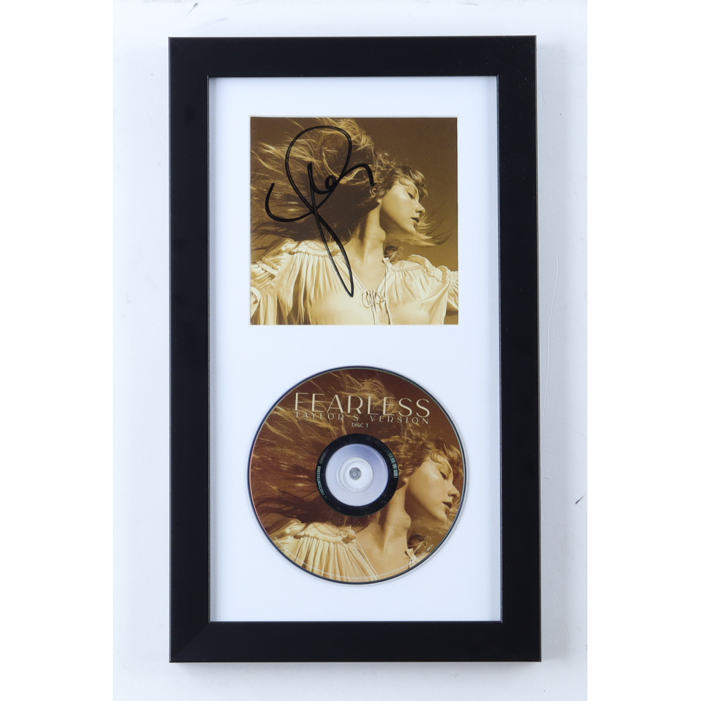 Taylor Swift Signed "Fearless (Taylor's Version)" Custom Framed CD ...