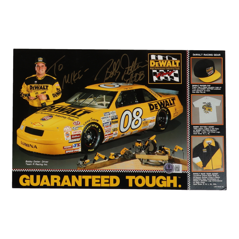 Bobby Dotter Signed NASCAR 8x12 Photo With Mail-In Reply Card (Beckett ...