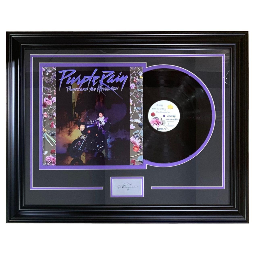 Prince "Purple Rain" Custom Framed Vinyl Record Album Cover with Laser ...