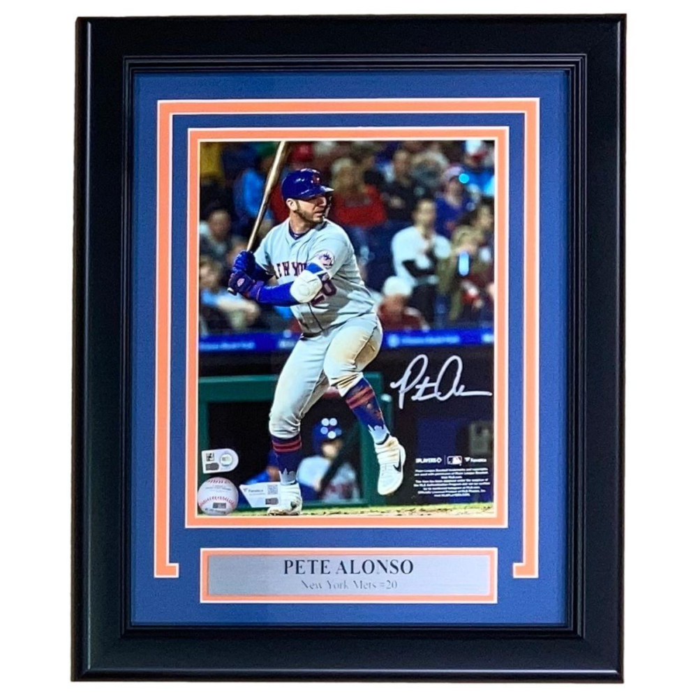 Pete Alonso Signed Mets Custom Framed Photo (Fanatics) | Pristine Auction