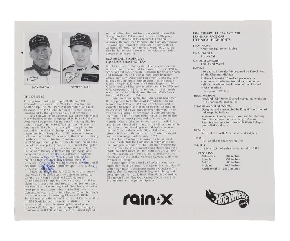 Jack Baldwin Signed NASCAR 8x10 Photo (Beckett) | Pristine Auction