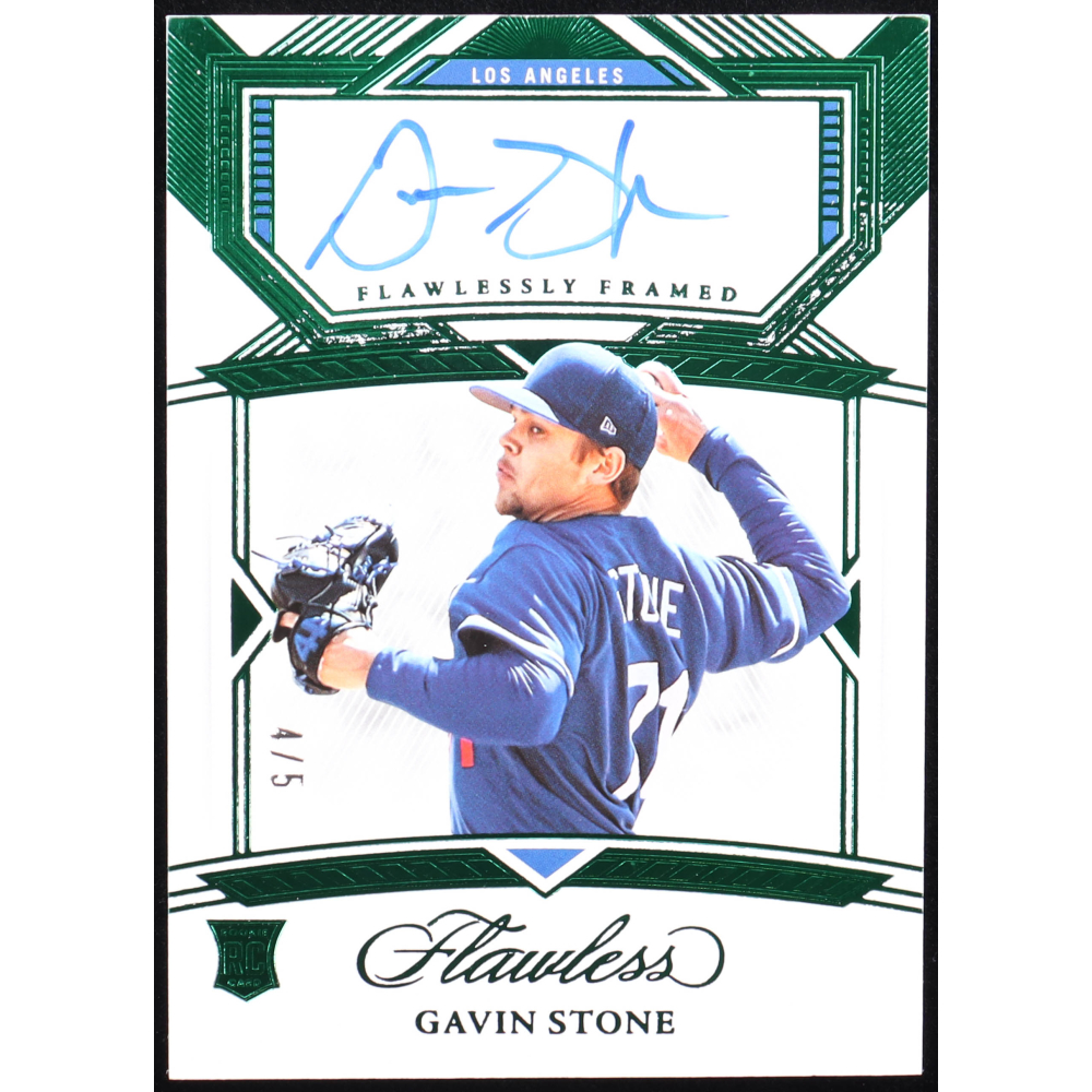 Gavin Stone 2023 Panini Flawless Flawlessly Framed Signatures Emerald # ...