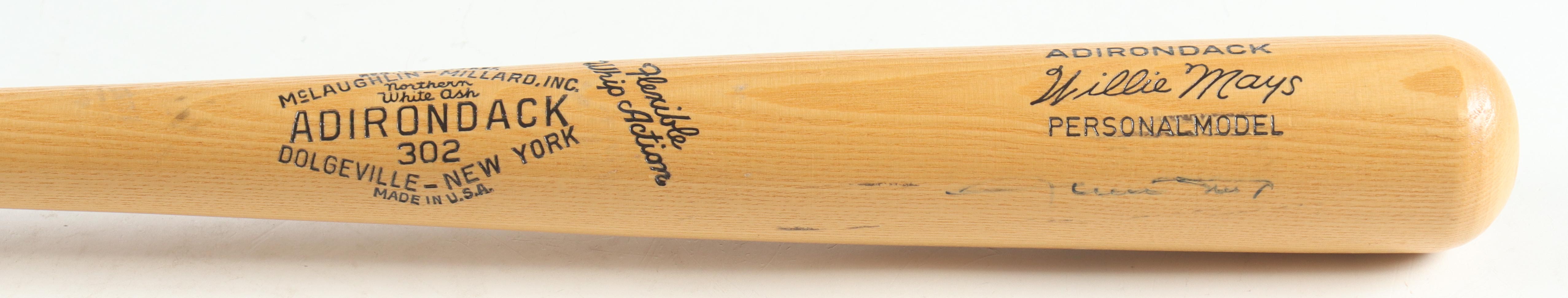 Willie Mays Signed Adirondack Player Model Baseball Bat (PSA ...