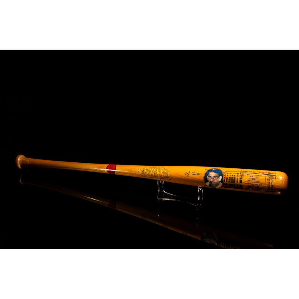 Yogi Berra Signed Cooperstown Hall of Fame Commemorative Baseball Bat ...