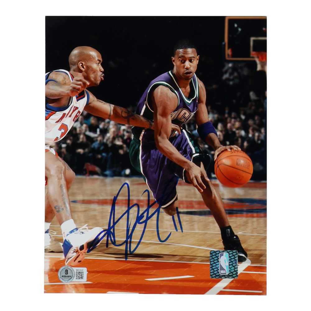 T. J. Ford Signed Bucks 8x10 Photo (Beckett) | Pristine Auction