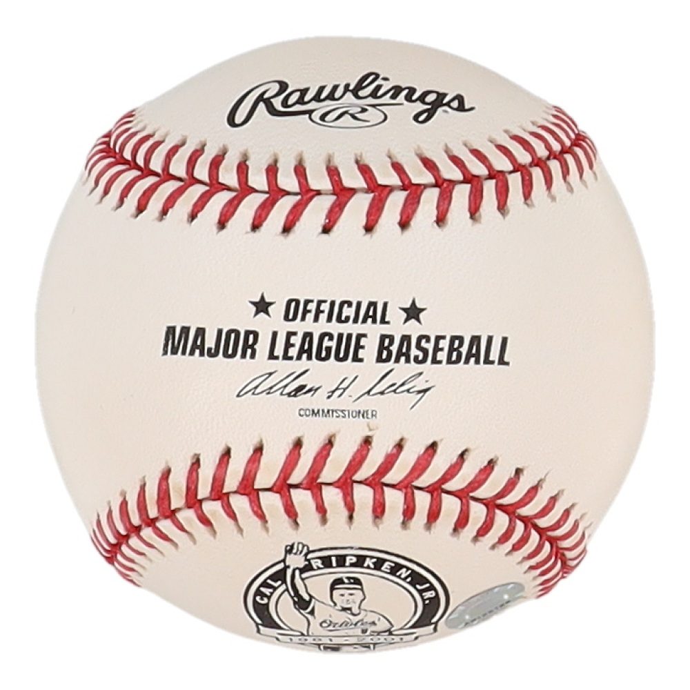Cal Ripken Jr. Signed OML Commemorative Logo Baseball (MLB & Ripken Jr ...
