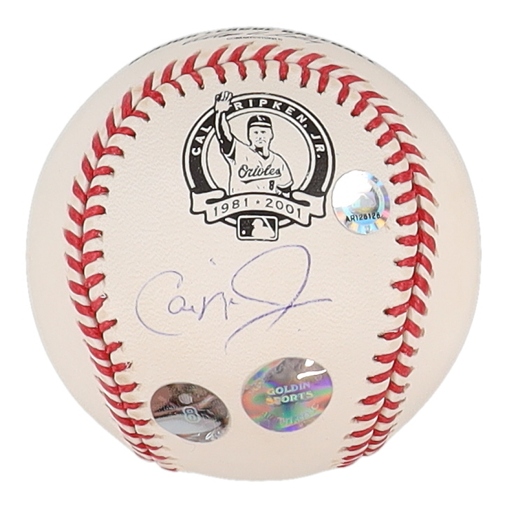 Cal Ripken Jr. Signed OML Commemorative Logo Baseball (MLB & Ripken Jr ...