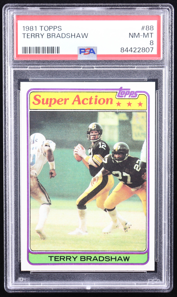 Terry Bradshaw 1981 Topps #88 SA (PSA 8) | Pristine Auction