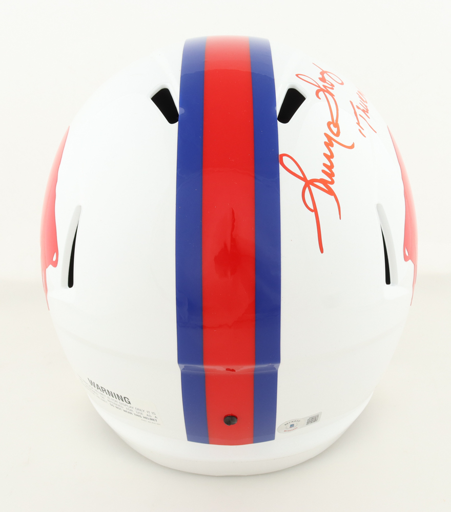 Thurman Thomas Signed Bills Full-Size Throwback Alternate Speed Helmet ...