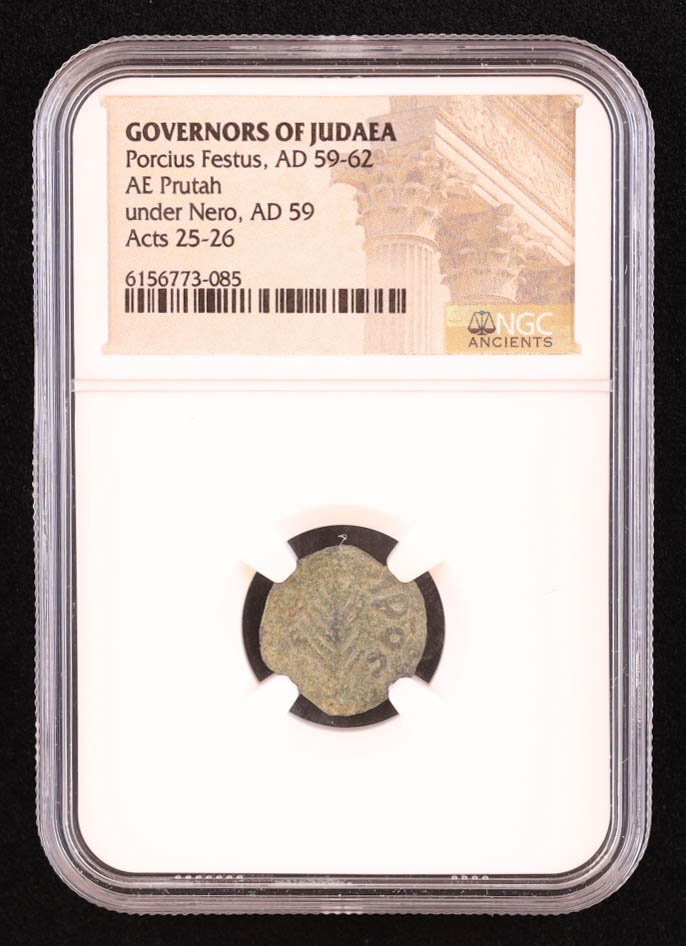 Porcius Festus (AD 59-62) Governors of Judaea Under Nero AD 59 AE ...