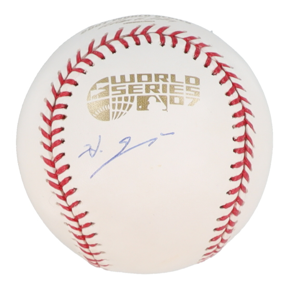 Hideki Okajima Signed 2007 World Series Baseball (Steiner & MLB ...