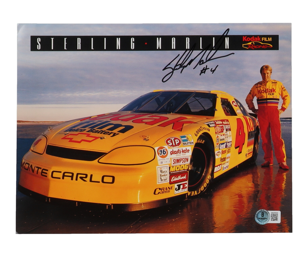 Sterling Marlin Signed NASCAR 8x10 Photo (Beckett) | Pristine Auction