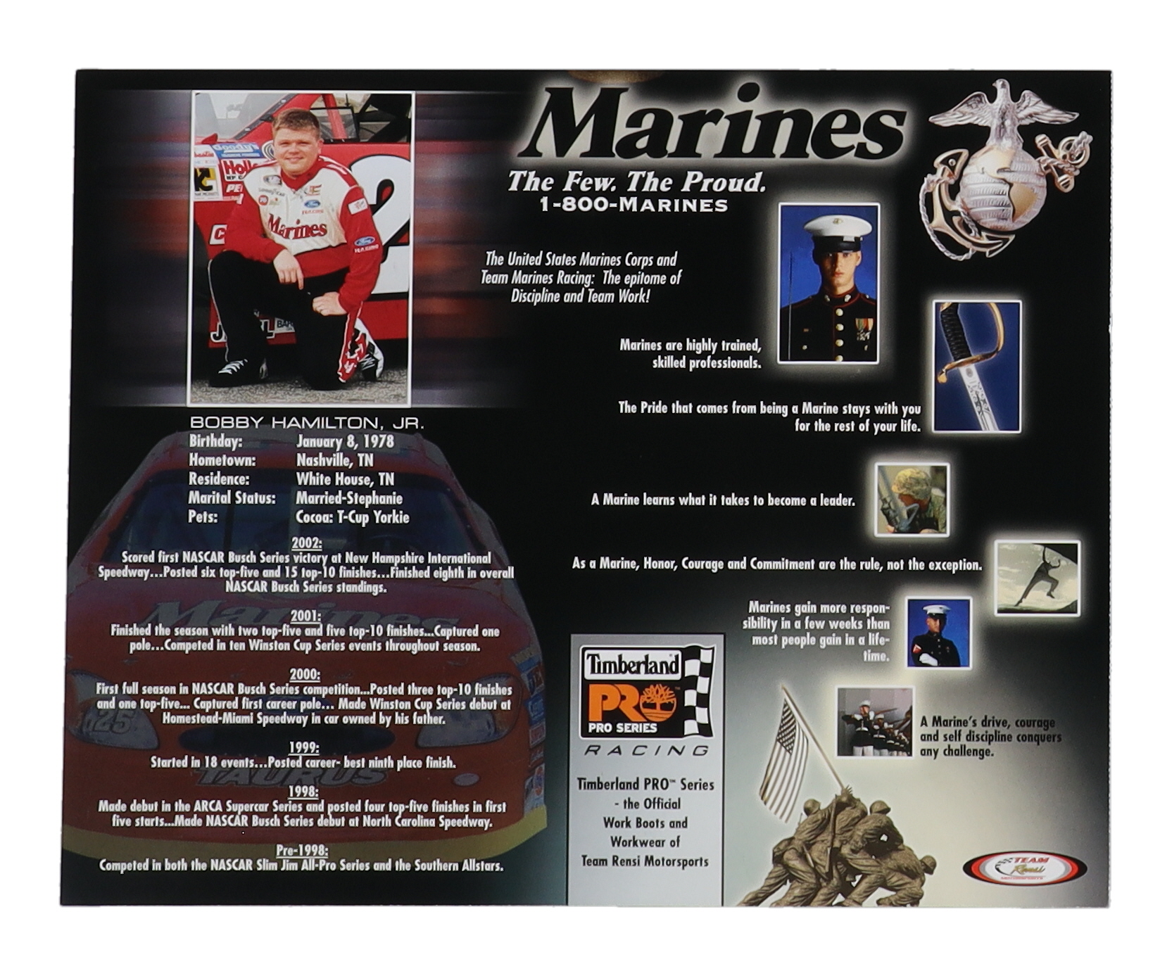 Bobby Hamilton Signed 8x10 Photo (Beckett) | Pristine Auction