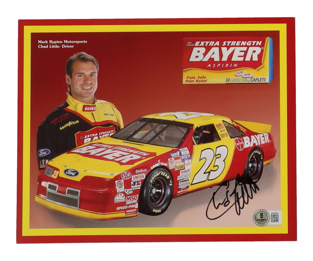 Chad Little Signed NASCAR 8x11 Photo With Mail-In Card (Beckett ...